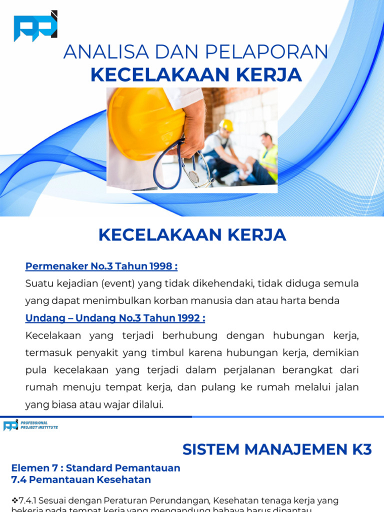 Modul ANALISA DAN PELAPORAN KECELAKAAN KERJA | PDF
