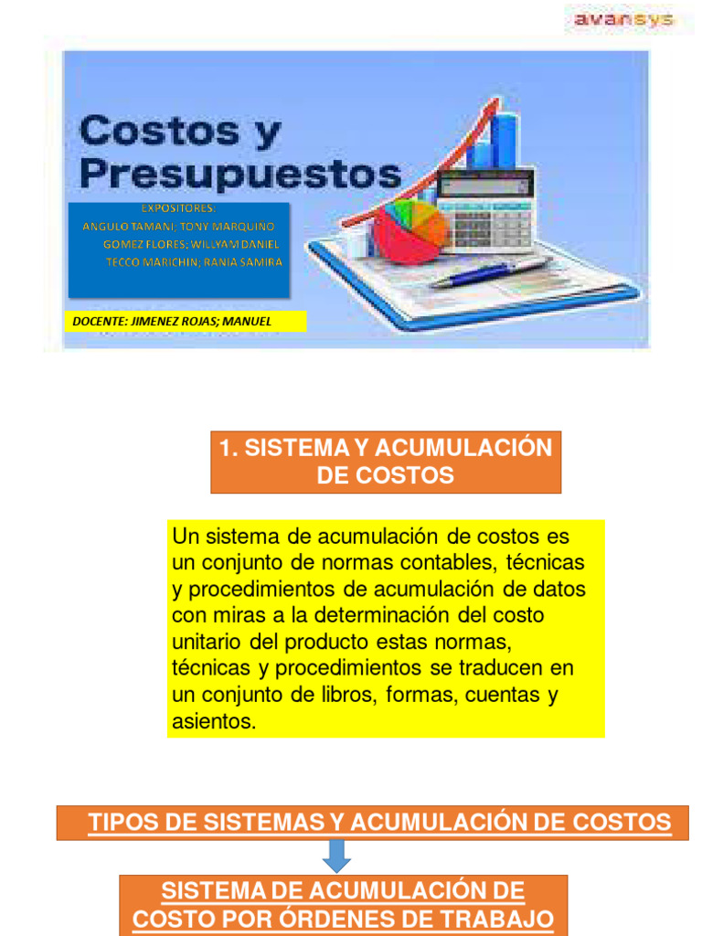 Costos y Presupuesto Diapositiva 2 | PDF | Business | Costo