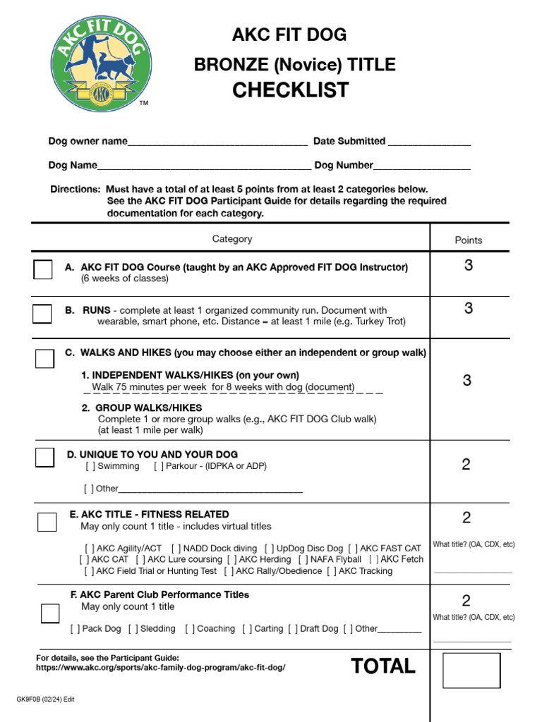 Bronze-and-Fetch-AKC-FIT-DOG-Titles-02092024 | PDF | American Kennel ...