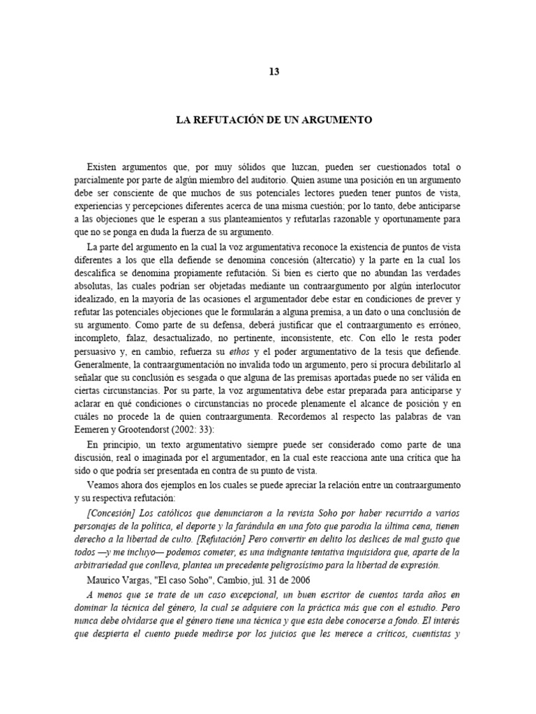 Estrategias de Refutación Argumentativa | PDF | Argumento | Cuentos
