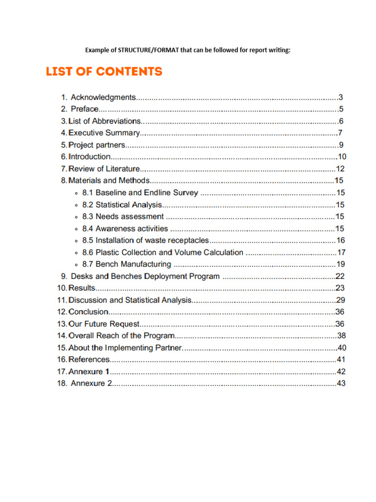 STRUCTURE- Report Writing | PDF