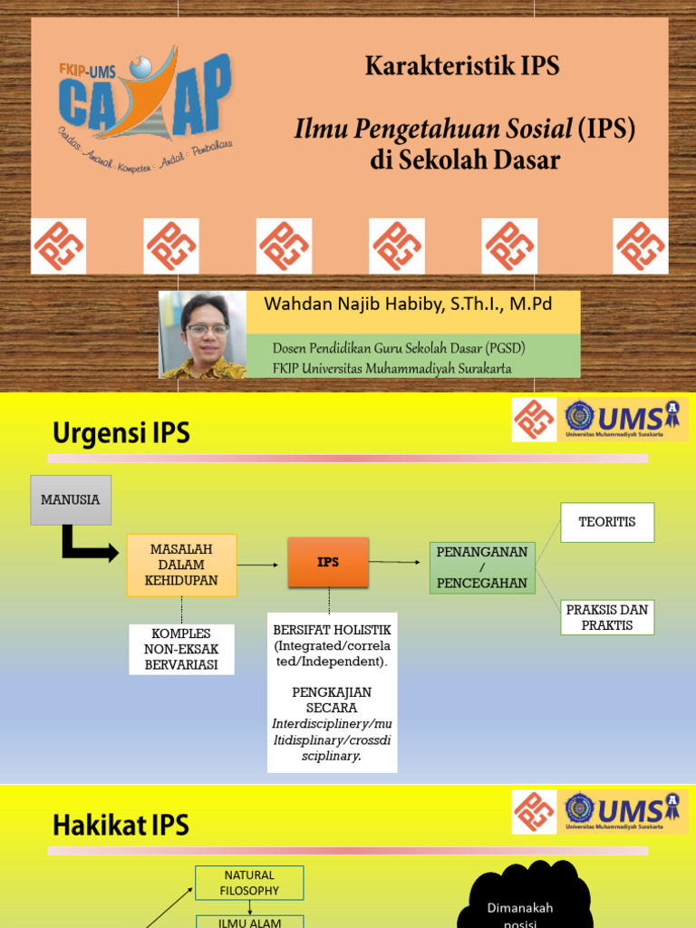 PPT Karakteristik IPS SD | PDF | Sains & Matematika