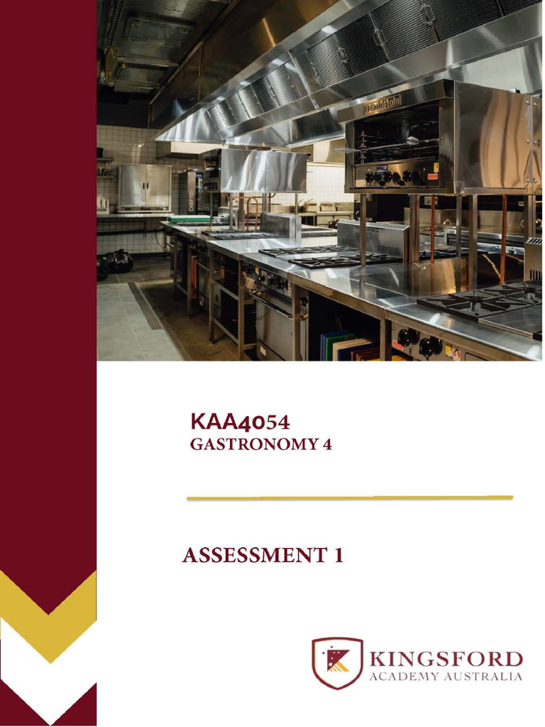 KAA4054 Gastronomy 4 Assessment Guide | PDF | Grilling | Chuck Steak