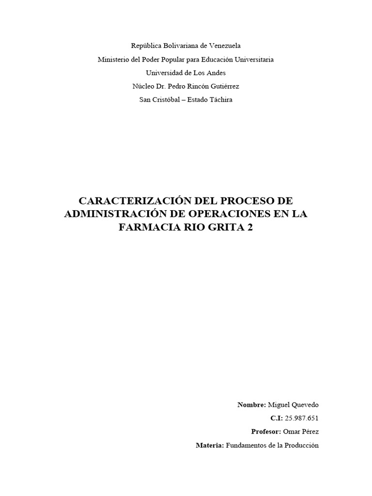 Gestión en Farmacia Rio Grita 2 | PDF | Farmacia | Medicamentos con receta