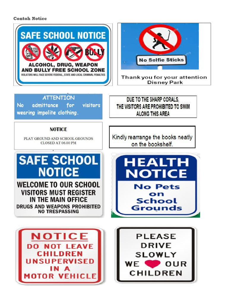 Contoh Notice Kelas 8 | PDF