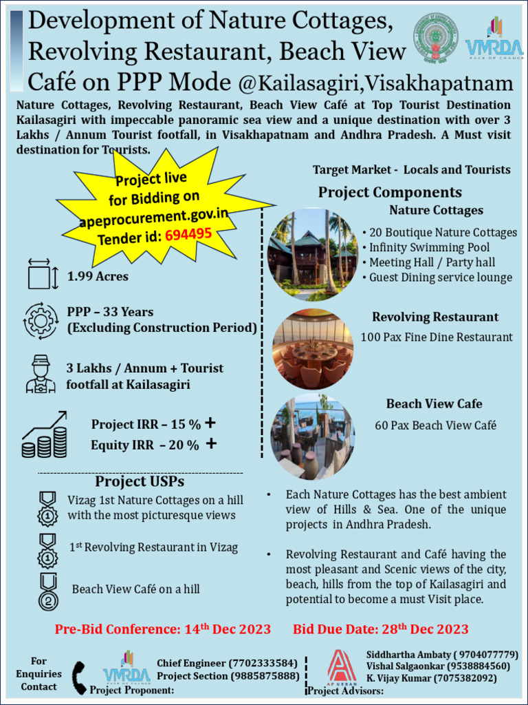 Flyer Nature Cottages, Revolving Restaurant, Beach View Cafe | PDF ...