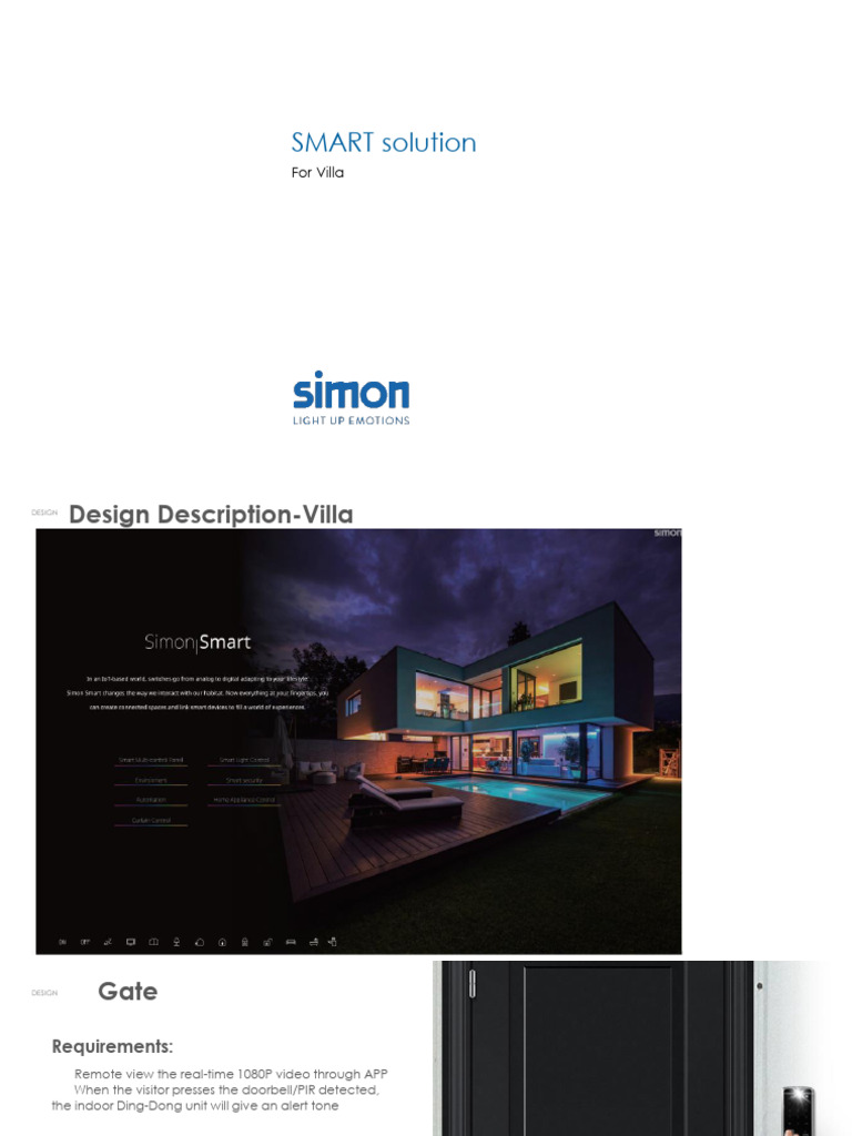 Smart Home Solutions for Villas | PDF | Sensor | Equipment