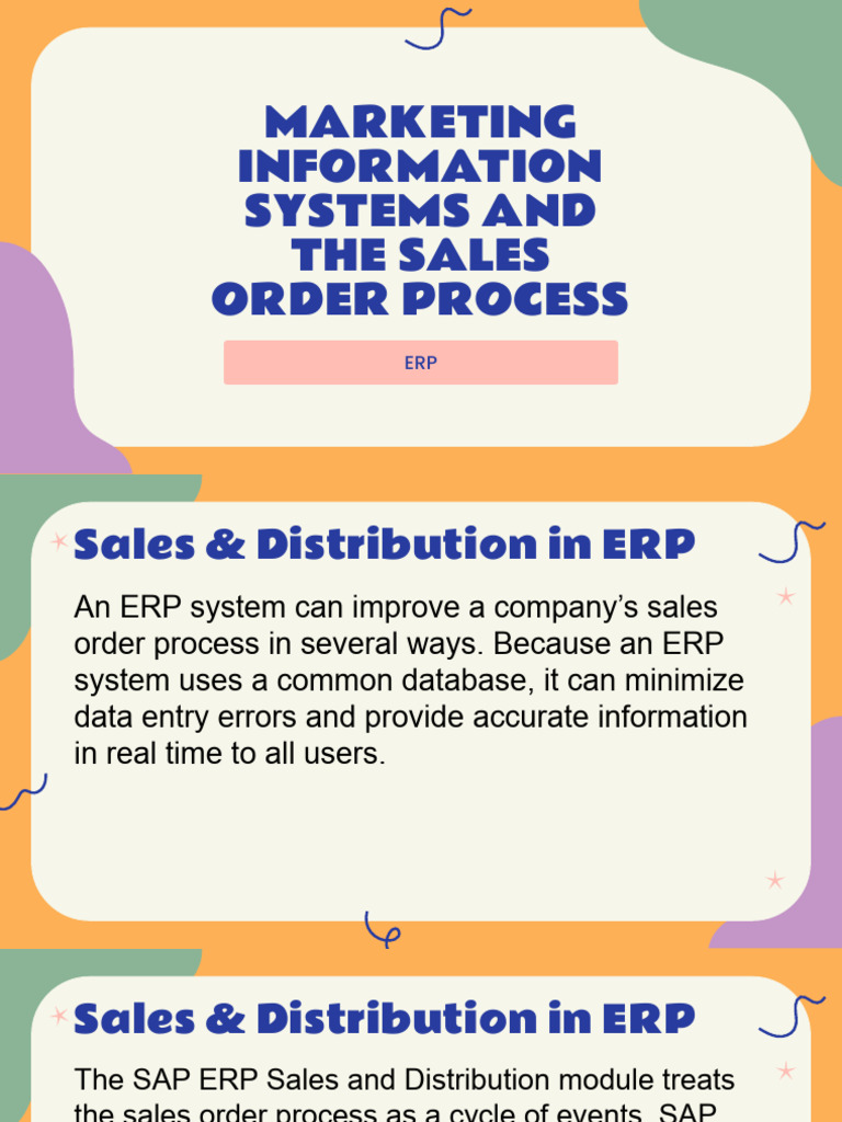 Marketing Information Systems and The Sales Order Process 1 | PDF ...