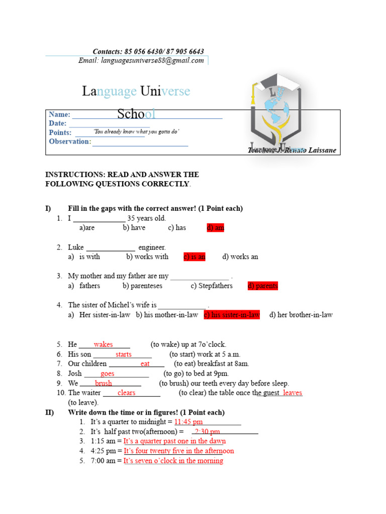 Teste 1 Level 1 - Guide | PDF