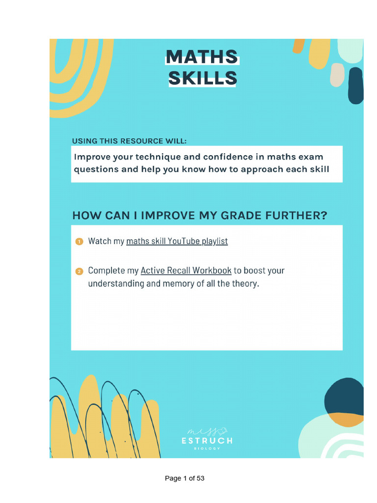 Maths Skills Question Booklet | Download Free PDF | Allele | Zygosity