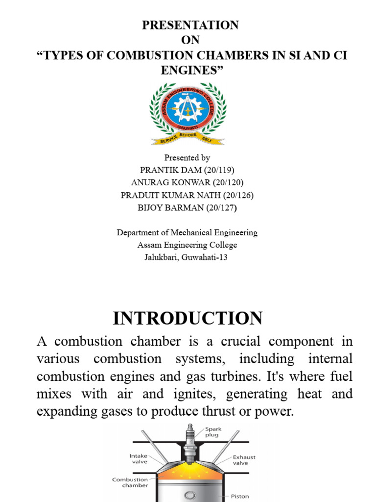 ICE GROUP 4 Types of Combustion Chambers | PDF | Internal Combustion Engine | Diesel Engine