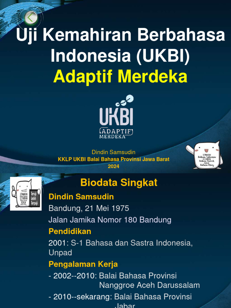 Panduan UKBI Adaptif Merdeka 2024 | PDF