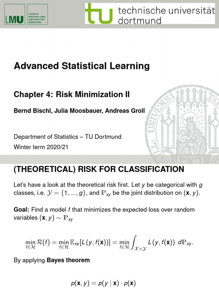 Theoretical Risk in Classification Models | PDF | Logistic Regression ...