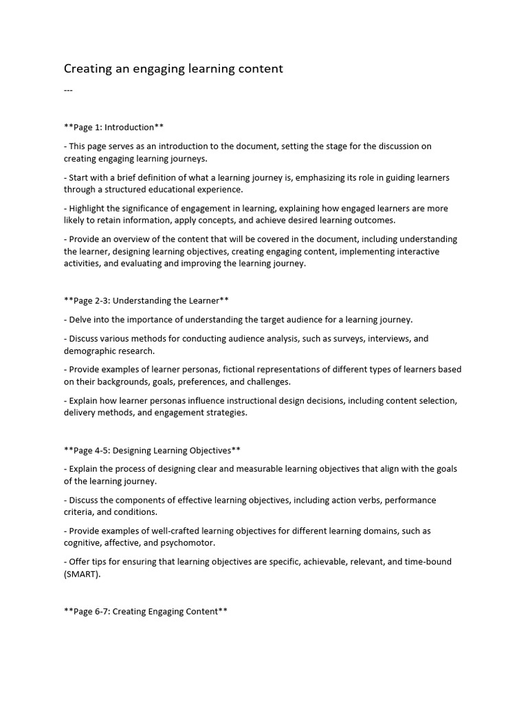 Creating an engaging learning content | PDF | Learning | Instructional ...