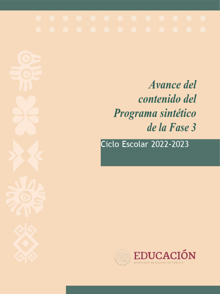 Avance Programa Sintético Fase 3 | PDF | Evaluación | Enseñando