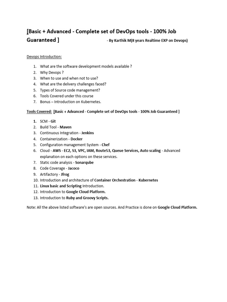 Devops - Syllabus | PDF | Computing | Software Engineering