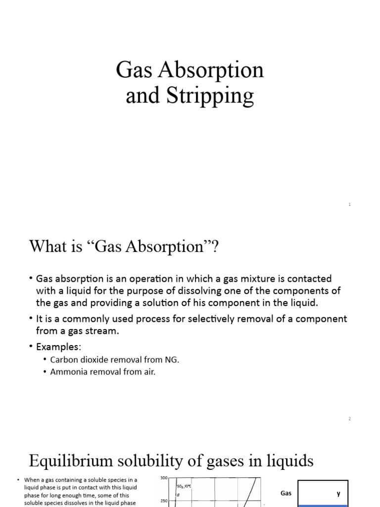 Gas Absorption | PDF | Solubility | Phase (Matter)