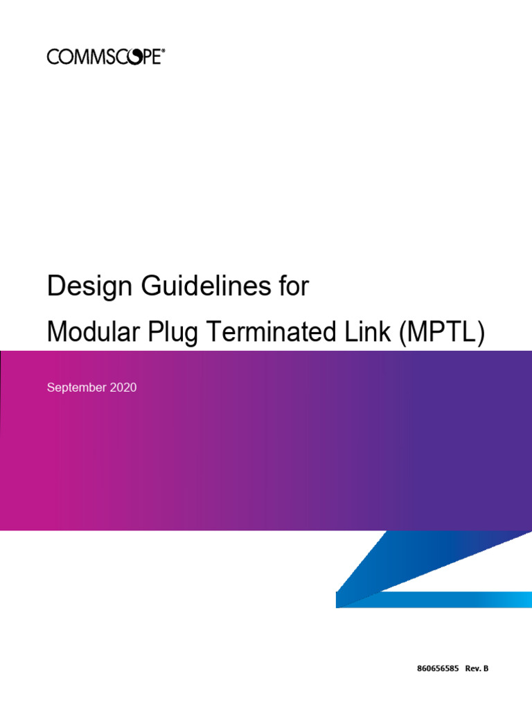 Design Guidelines For Modular Plug Terminated Link (MPTL) | PDF ...