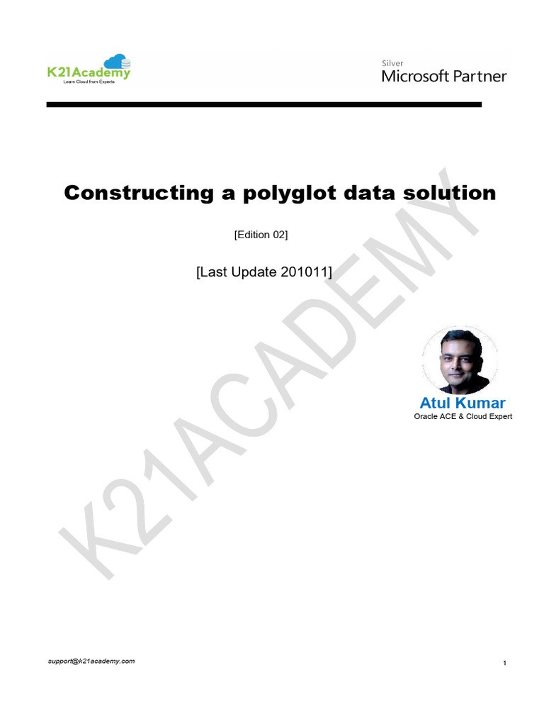 AG4 Constructing+a+polyglot+data+solution Ed2 | PDF | Databases | Internet & Web