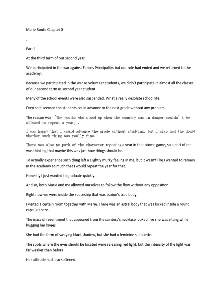 Marie Route Chapter 5 Part1-4 | PDF