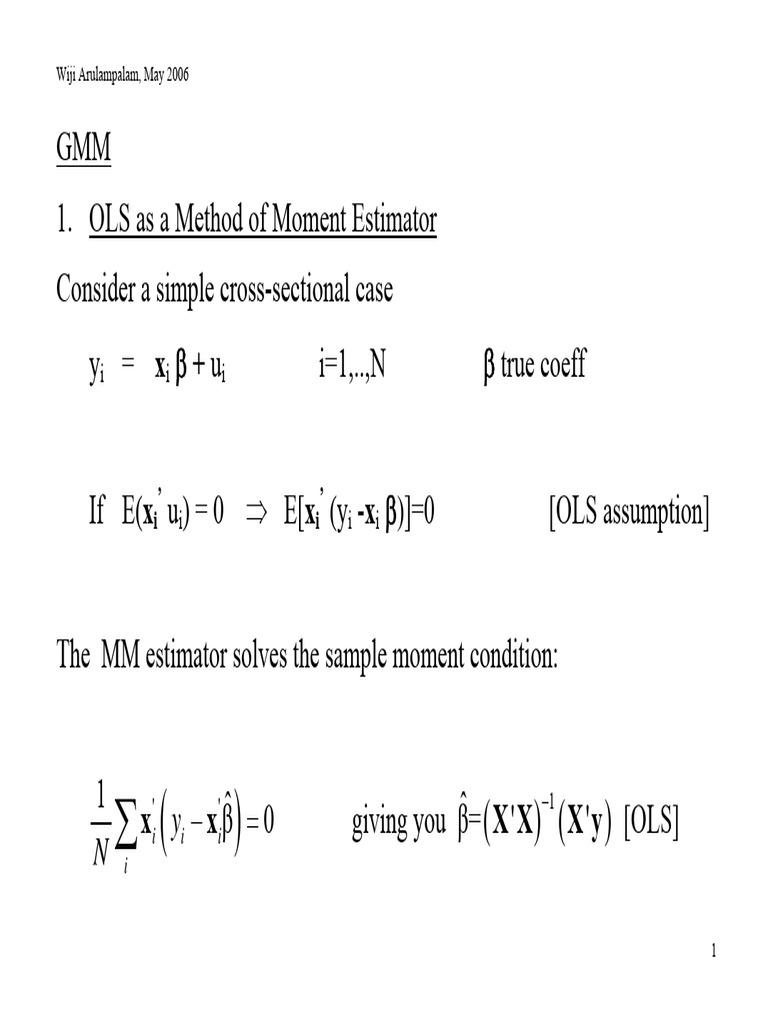 Wiji Arulampalam, May 2006: I I I I | PDF | Ordinary Least Squares ...