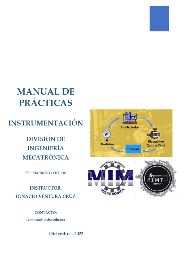 Manual de Prácticas de Instrumentación | PDF | Solenoide | Red eléctrica