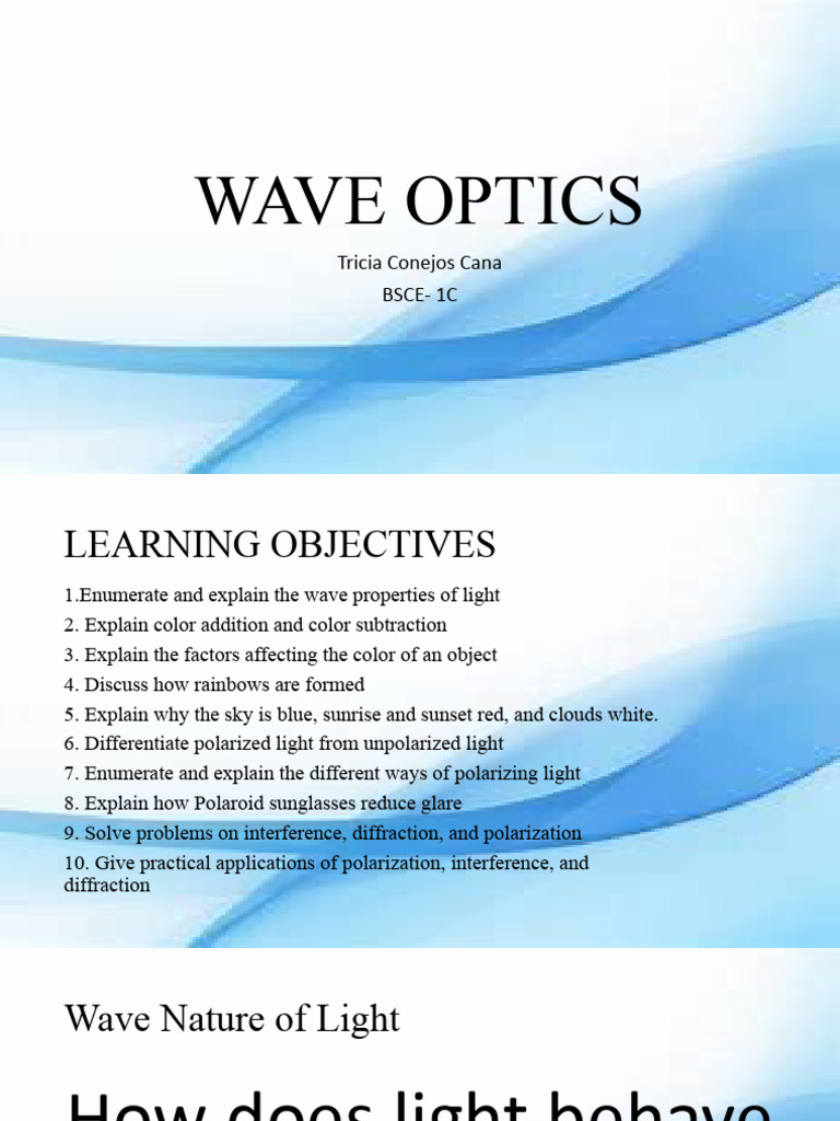 Physics Report | PDF | Diffraction | Polarization (Waves)