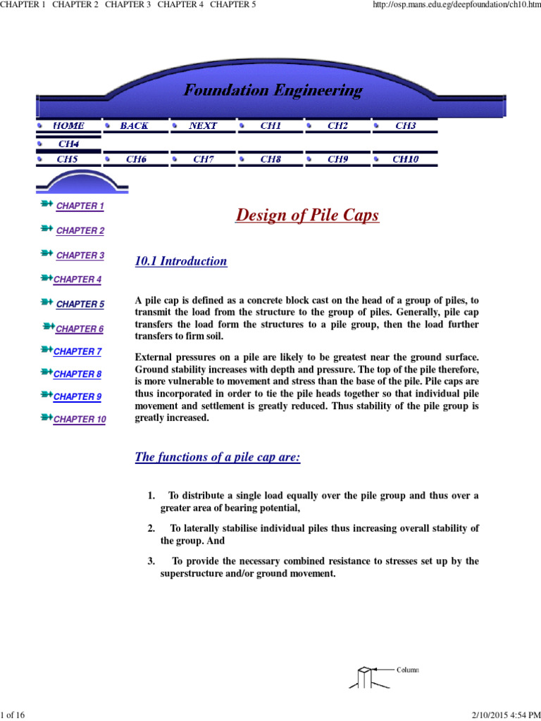Pile Cap Design and Load Distribution Guide | PDF | Deep Foundation ...