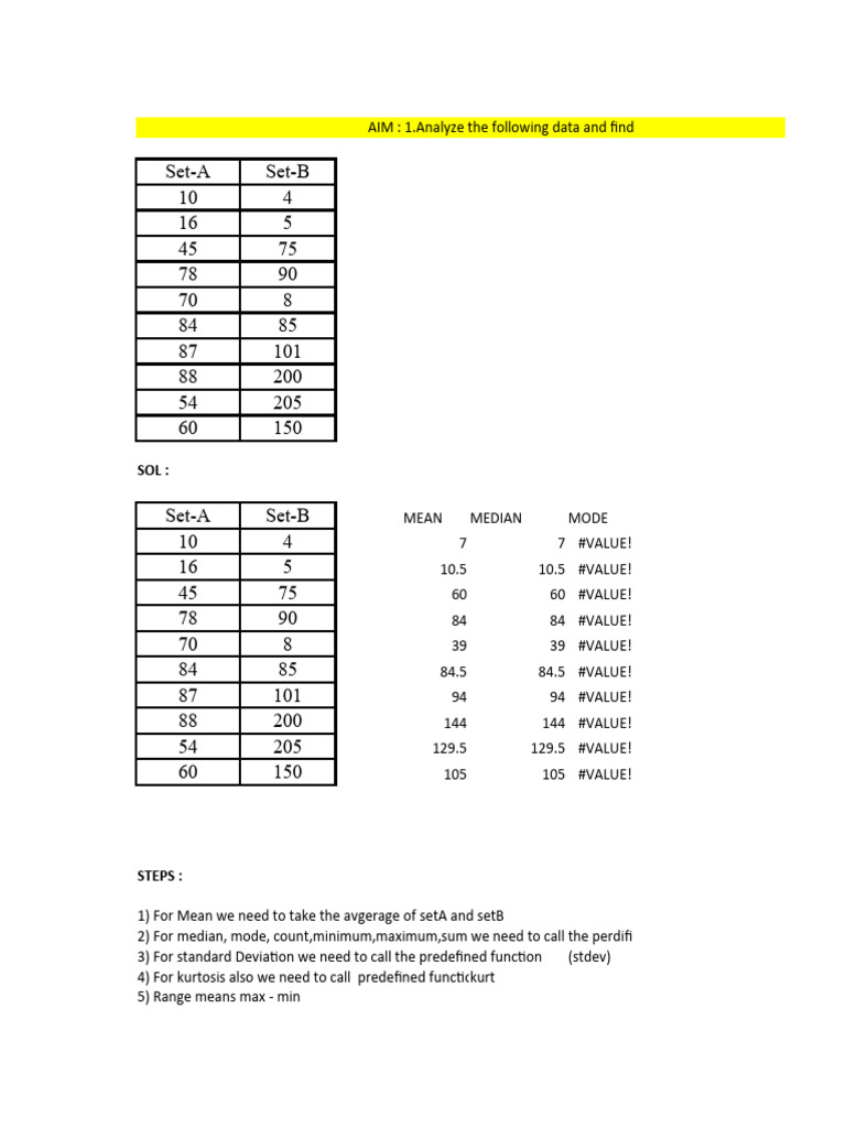 Pranathi Lab Exam | PDF | Mode (Statistics) | Standard Deviation