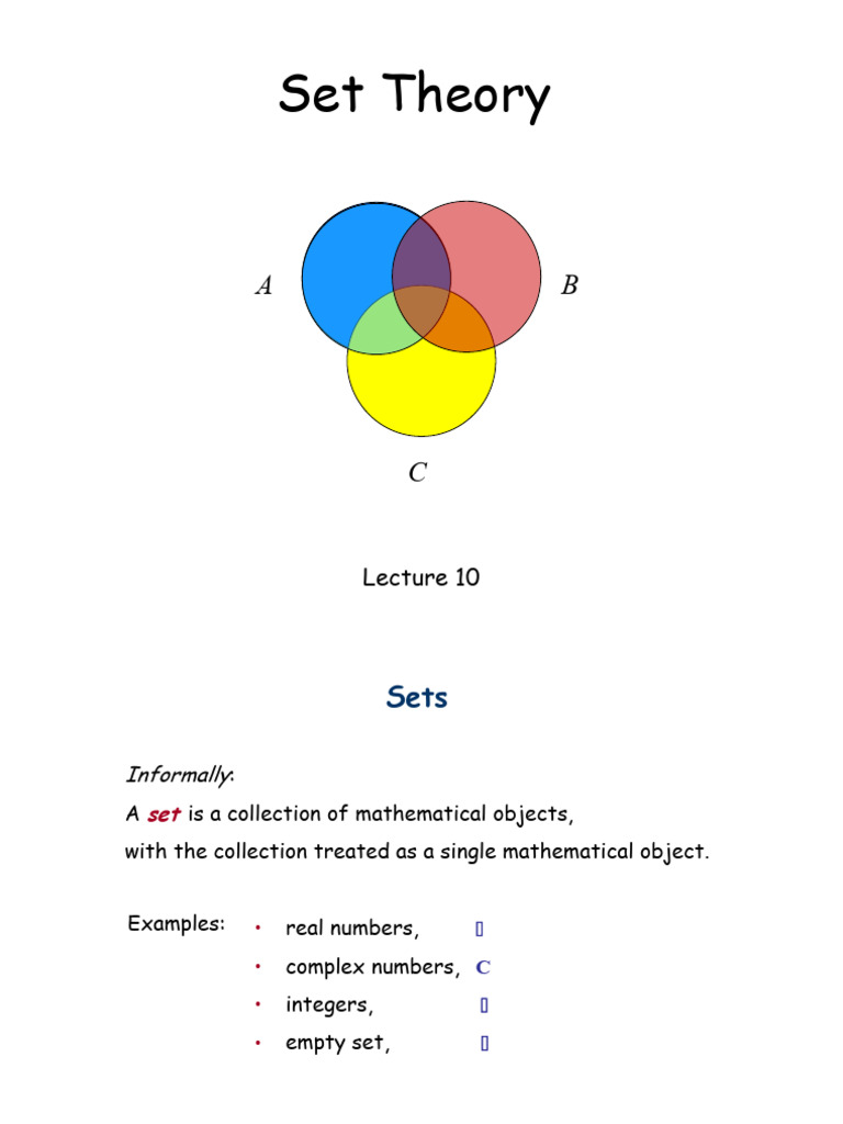 Set Theory | PDF | Set (Mathematics) | Mathematical Logic