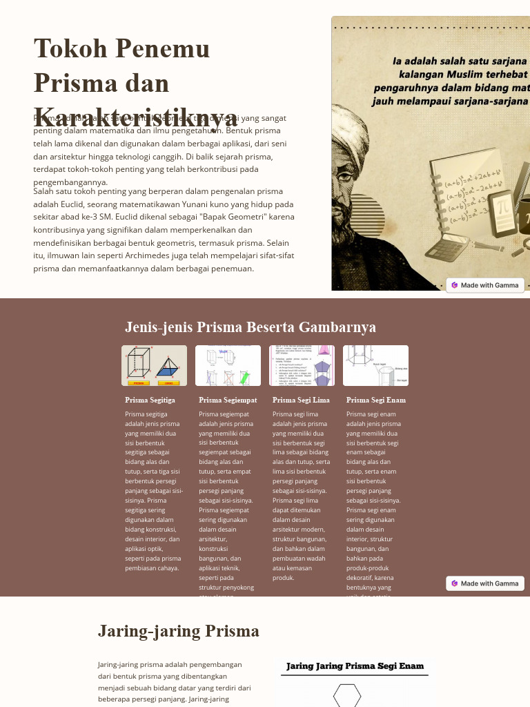 Tokoh Penemu Prisma Dan Karakteristiknya | PDF