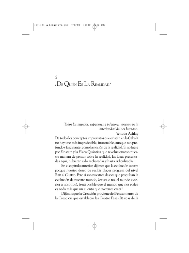 Cabala para Aprendices de Quien Es La Realidad Pag 107 115 | PDF ...