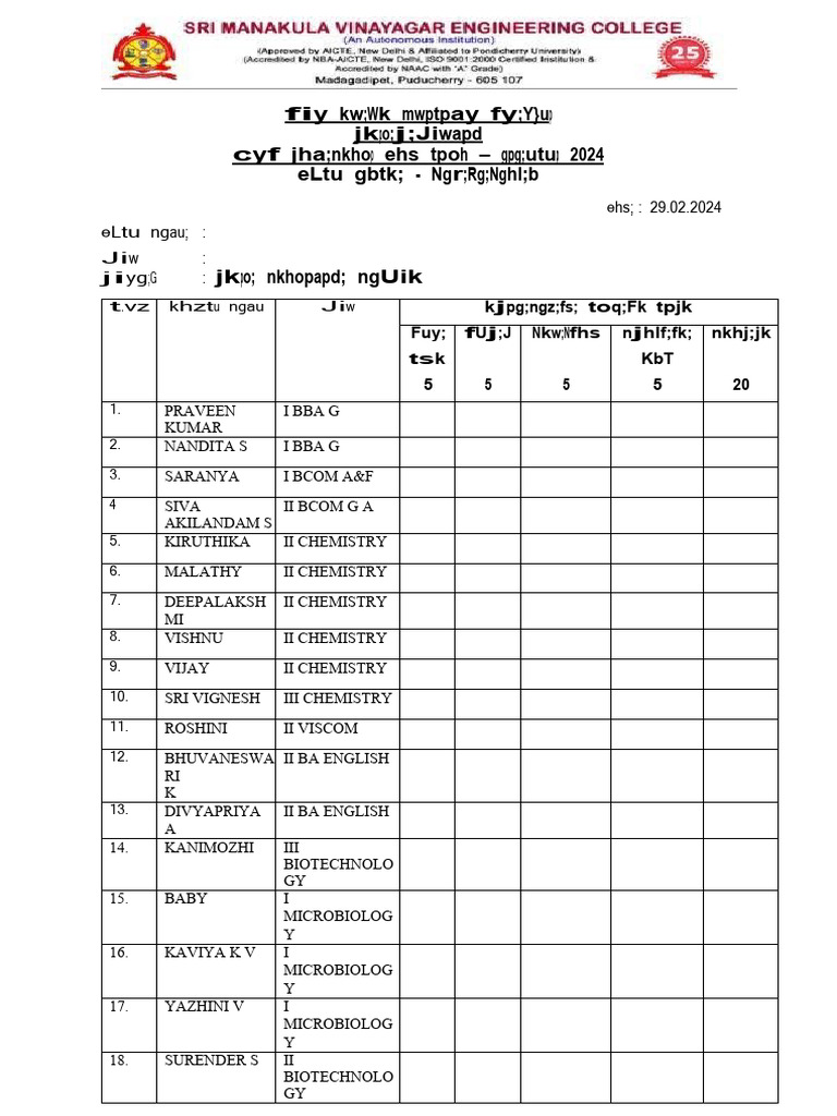 Judge Form - Language Day | PDF