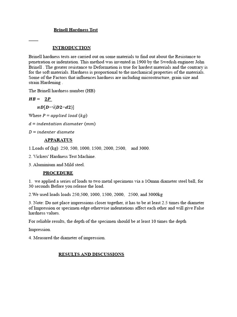 Hardness Report | PDF | Hardness | Materials