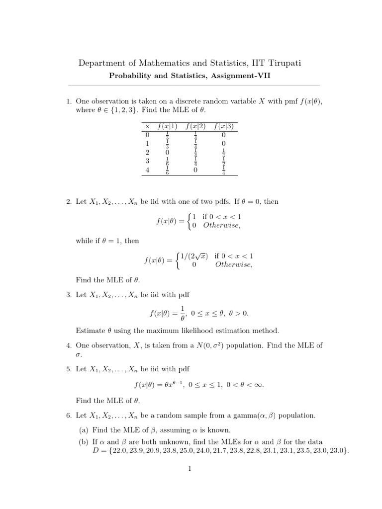 Assignment 7 | PDF | Probability Density Function | Scientific Method