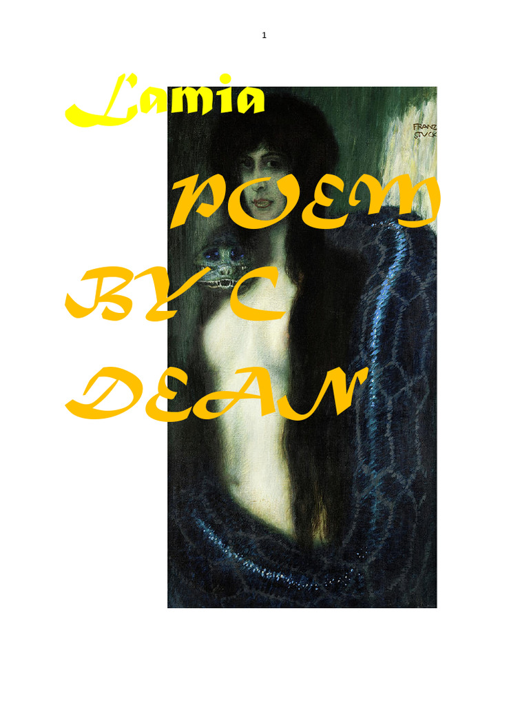 Lamia: Pre-Raphaelite, Decadence, Aestheticism, Walter Pater, After John Keats, Erotic Poetry | PDF