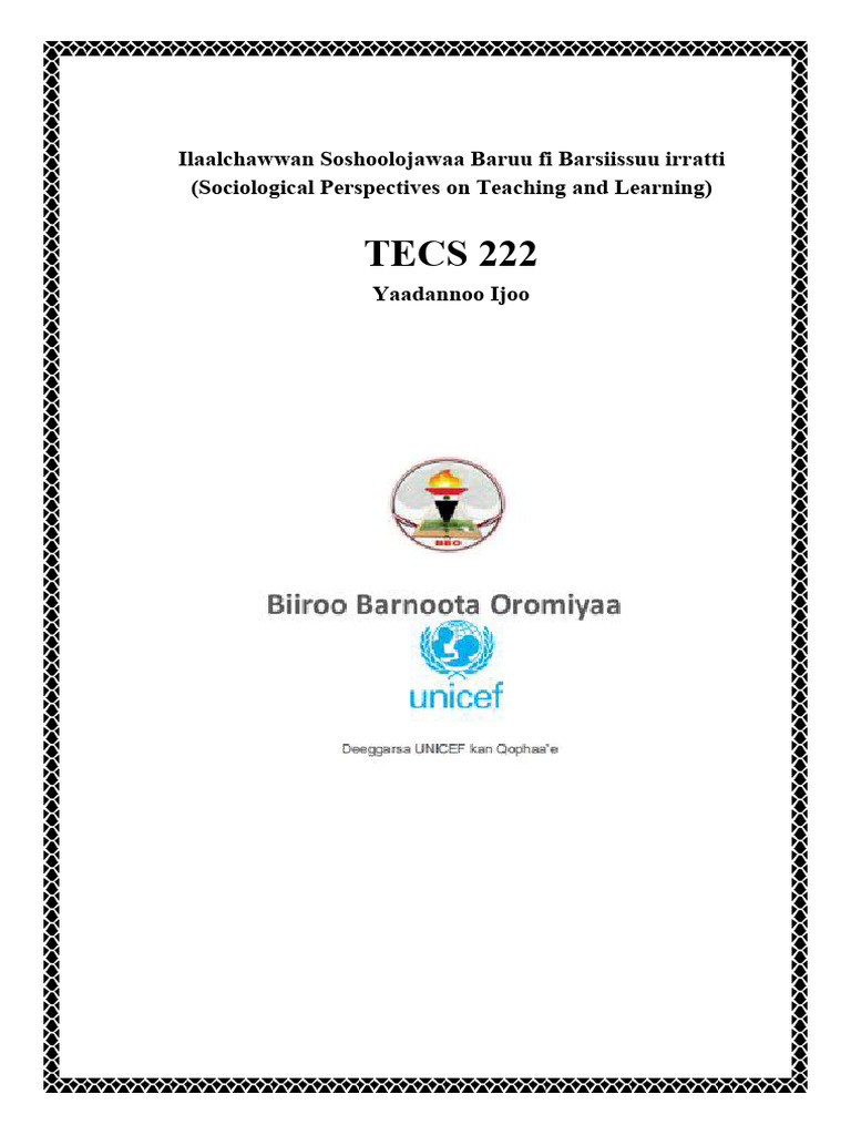 TECS 222 Yaadannoo Ijoo | PDF