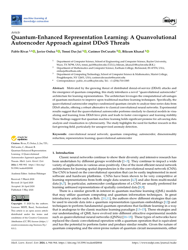 Quantum-Enhanced Representation Learning A Quanvol 2023 | PDF | Quantum ...