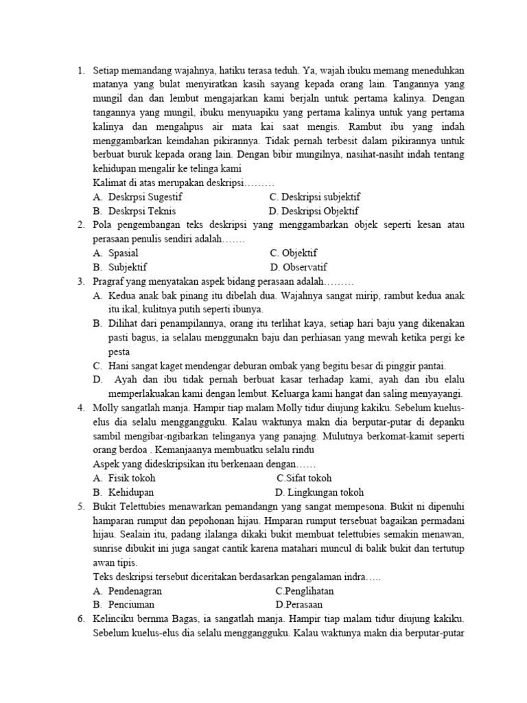 B.indonesia Kelas 1 | PDF | Seni & Disiplin Bahasa