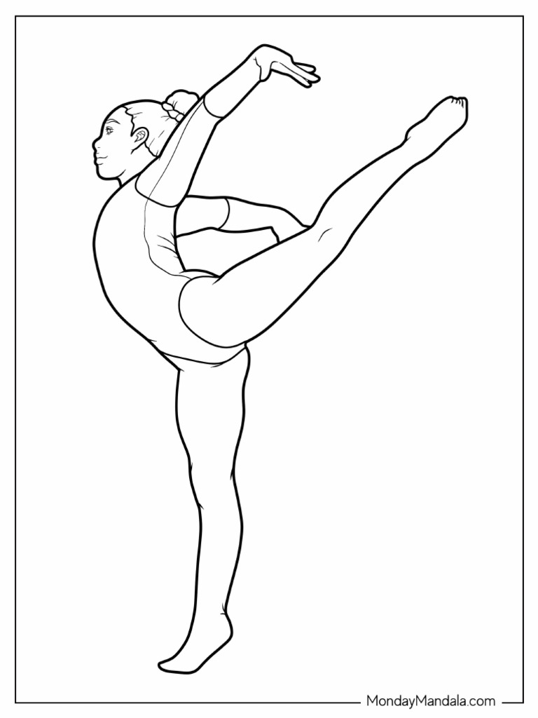 Gymnast On Balance Beam Balancing On One Leg | PDF
