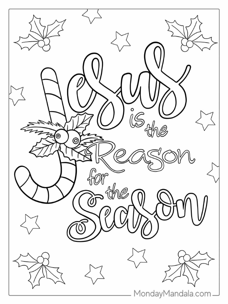 Jesus Candy Cane Coloring Page For Kids | PDF