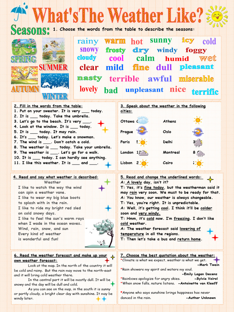 Whats The Weather Like - 31785 | PDF | Rain | Weather