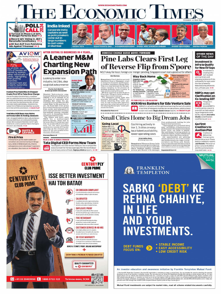 ET Bangalore 21-05-2024 | PDF | Newspapers | Journalism