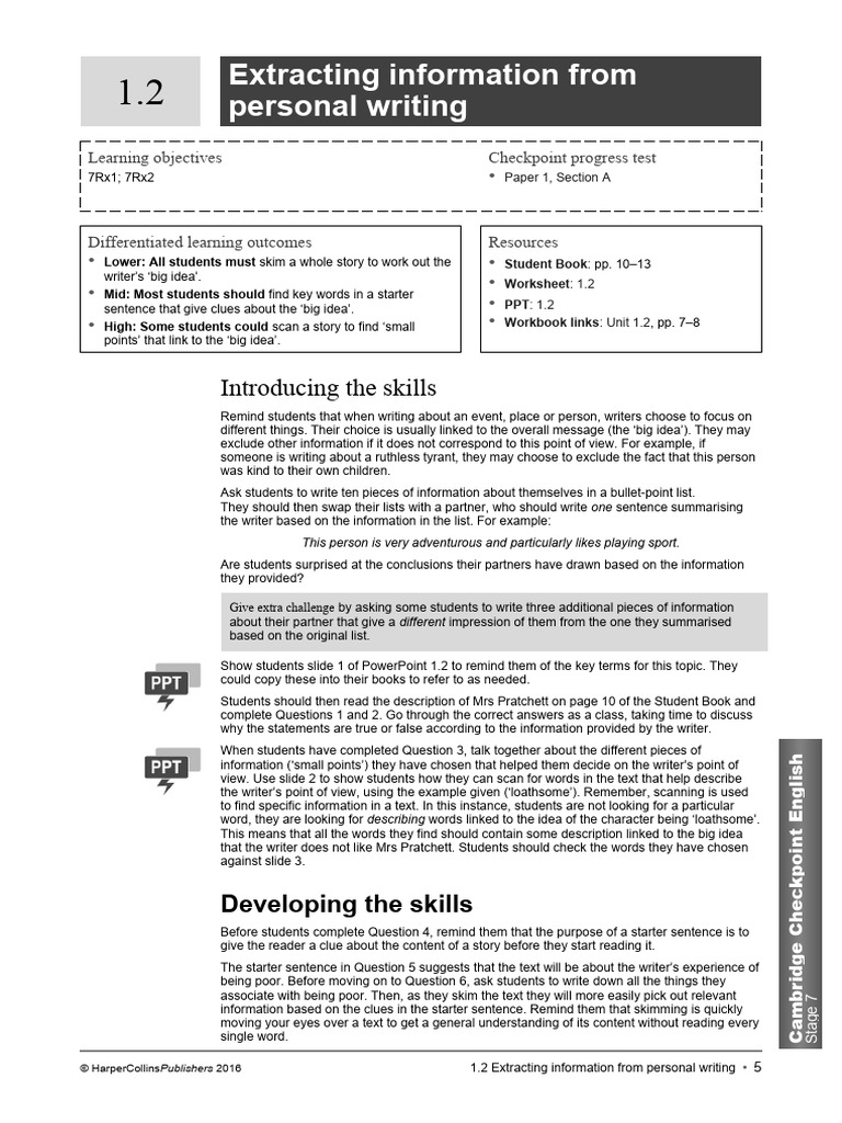 Checkpoint7 1.2 Lessonplan | PDF | Speed Reading | Human Communication