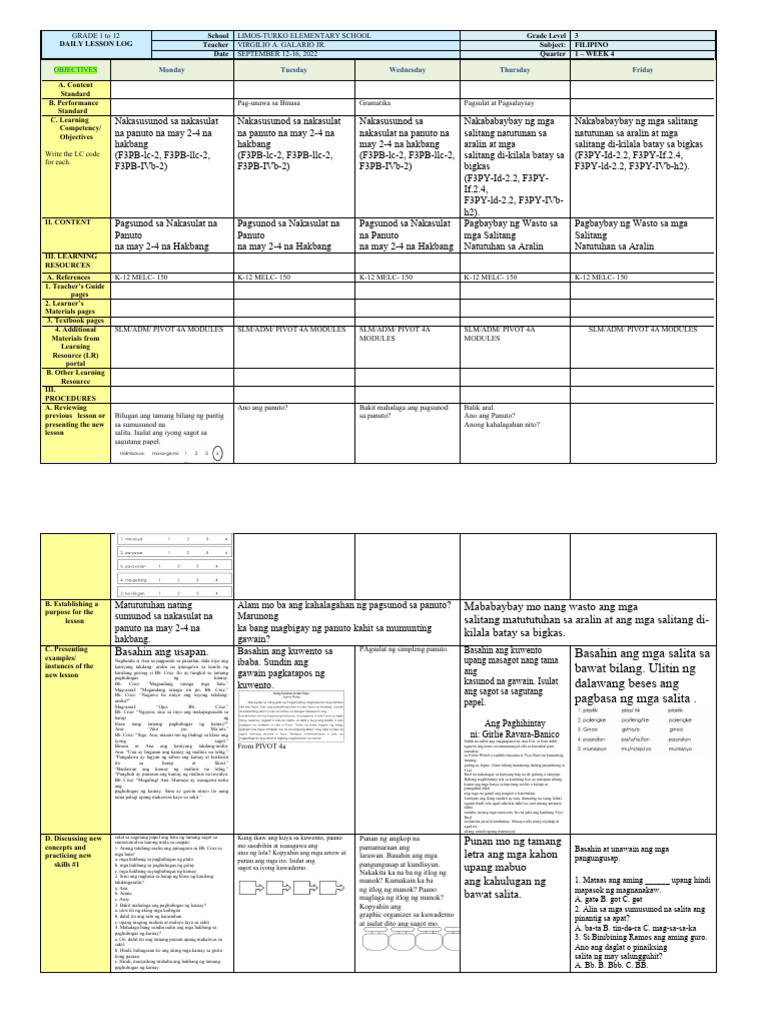 WEEK4-dll-FILIPINO | PDF