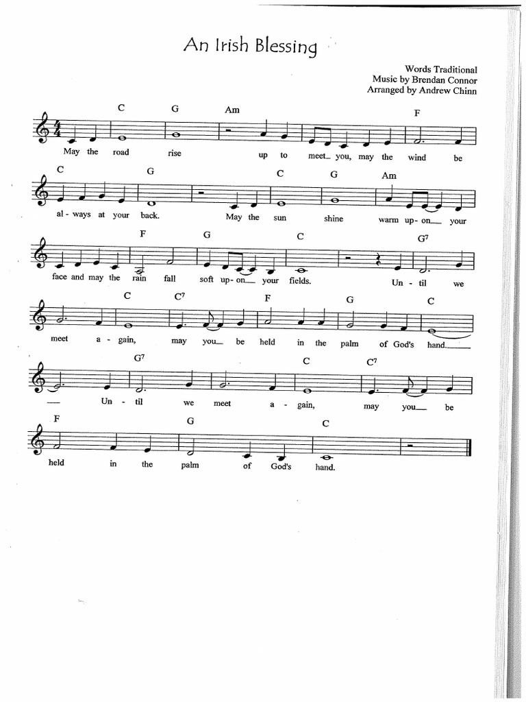 An Irish Blessing Sheet Music | PDF