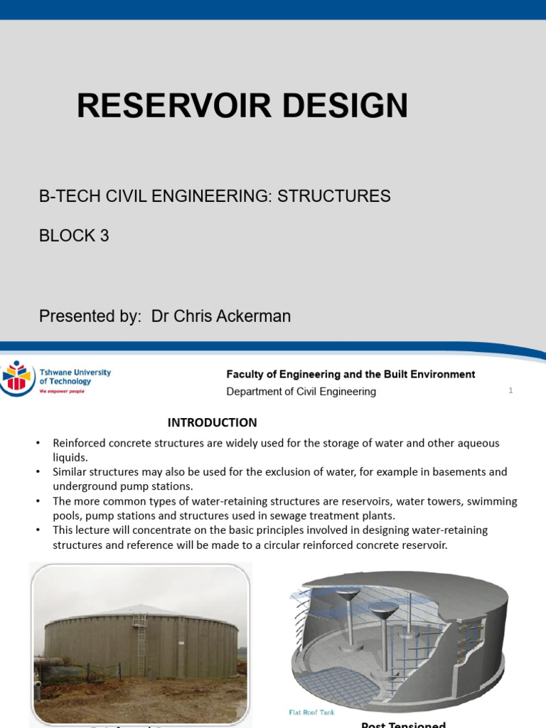 Presentation Reservoirs 2020 BS Code | PDF | Deformation (Engineering) | Fracture