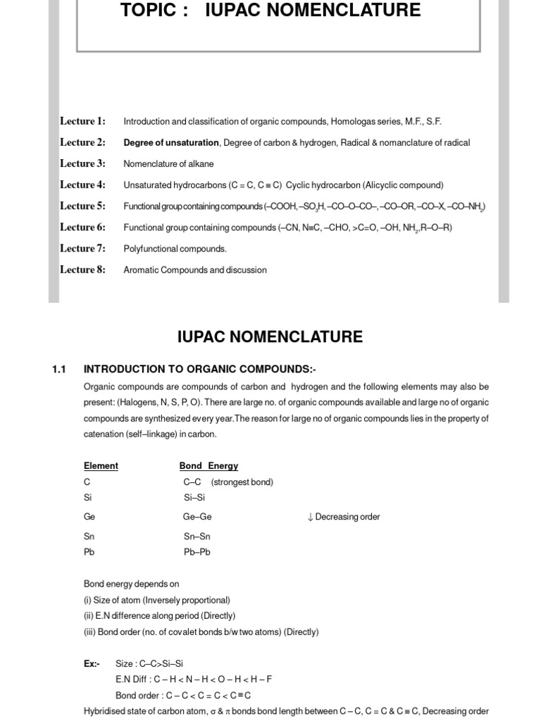1 Iupac | PDF | Carboxylic Acid | Amine