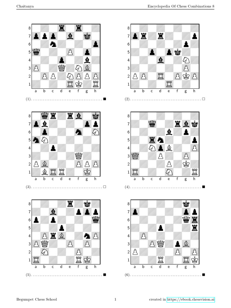 Encyclopedia of Chess Combinations 8 | PDF