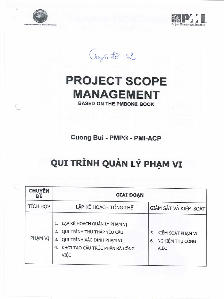 Project Scope Mannagement | PDF